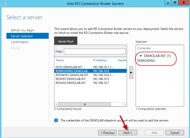 Configuring HA for the Remote Desktop Connection Broker in a 2012 RDS ...