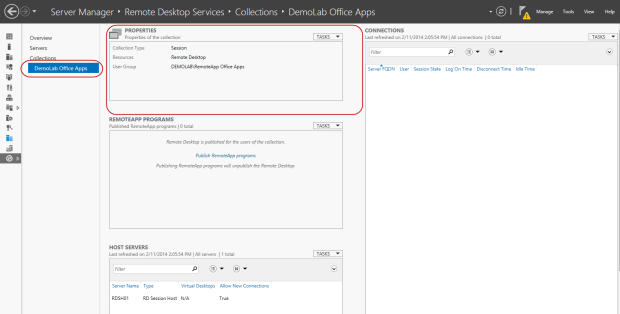 Collections – Publishing RemoteApp programs and Session Desktops on RDS ...