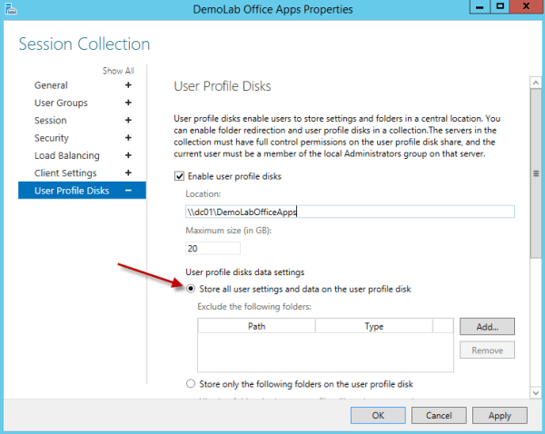 User Profile Disks for RDS 2012 / 2012 R2 | thewolfblog